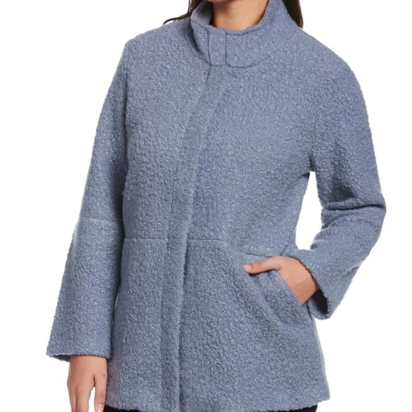 Rafaella | Jackets & Coats | Rafaella Women Teddy Blue Coat Jacket Size ...